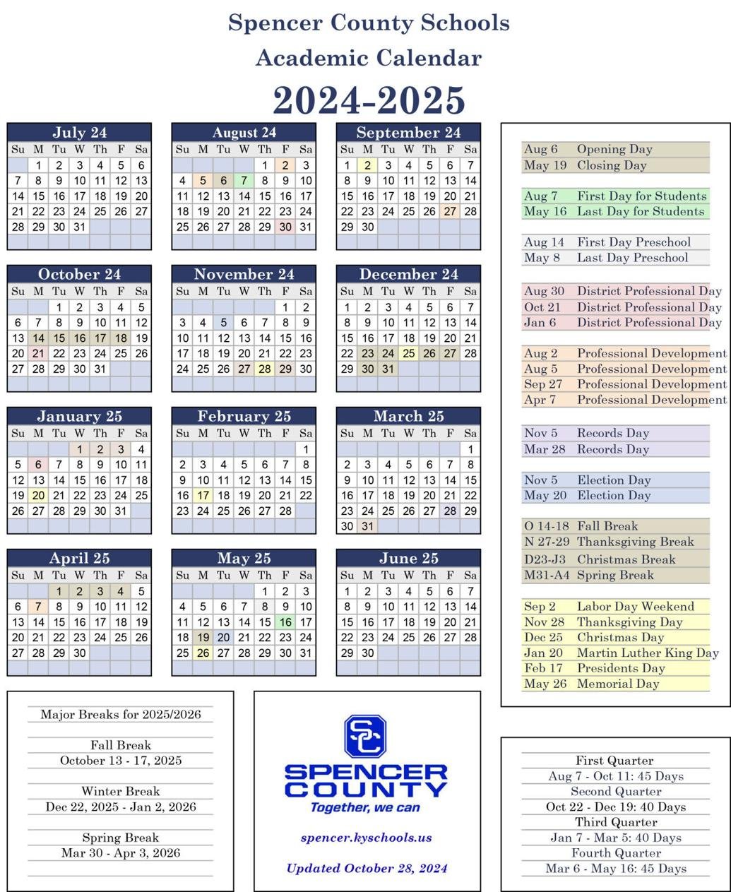 BOE approves 2025-26 school calendar | Spencer Magnet | pmg-ky1.com