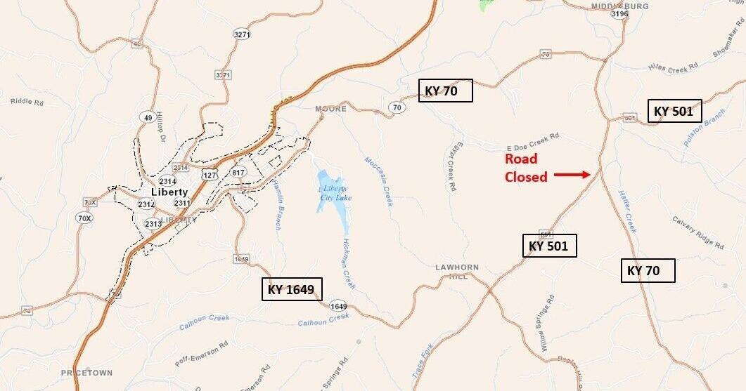 KY 501 intersection temporarily closed until September | | pmg-ky2.com