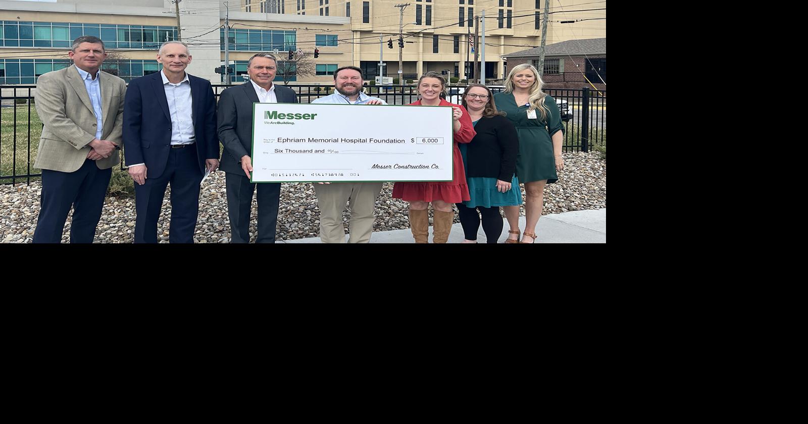 Messer Construction Co. presents $6,000 donation to Ephraim McDowell ...