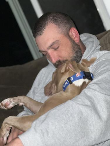 Abused pit bull pup in training to be a PTSD service dog | Grant County ...
