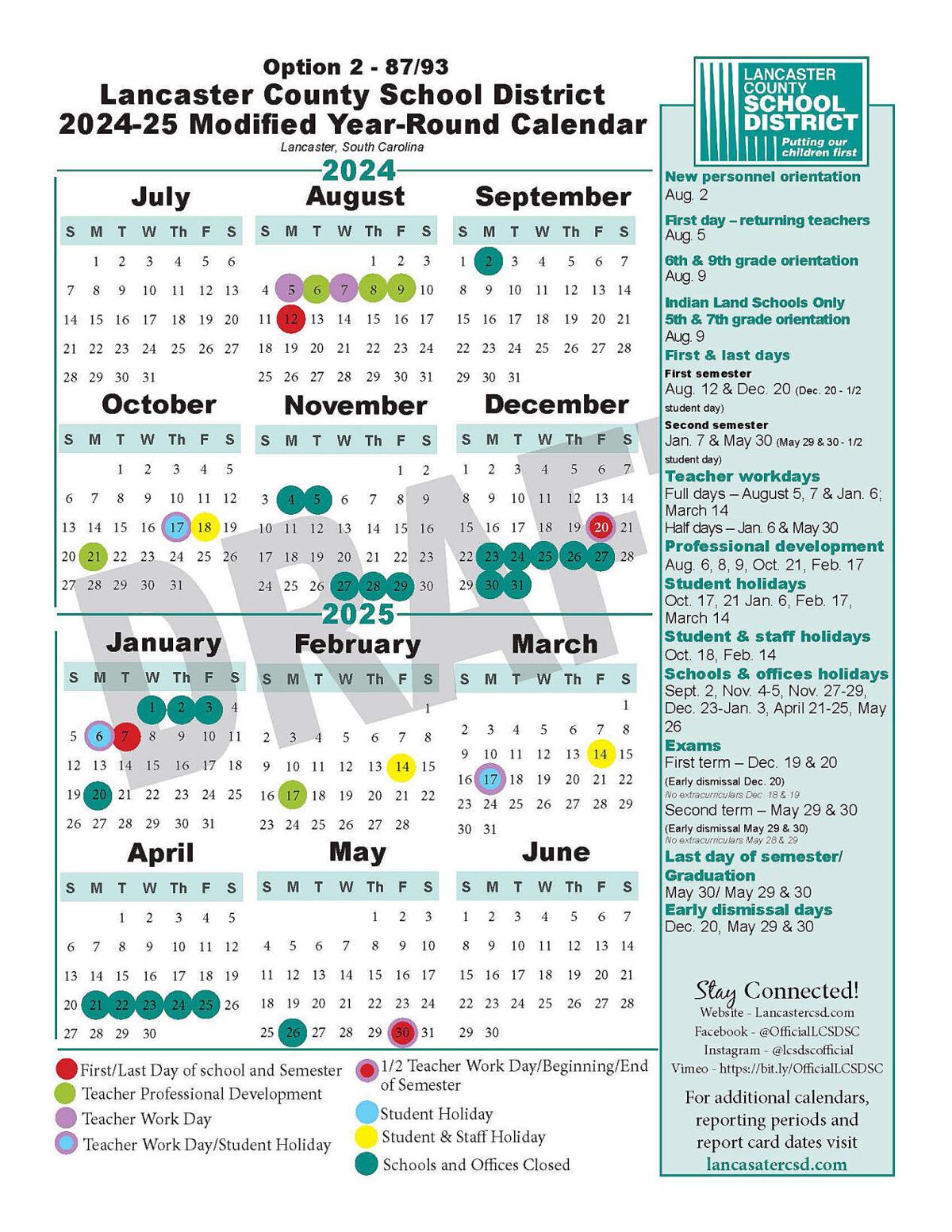 Board OKs modified year-round school calendar for 2024-25 | The ...