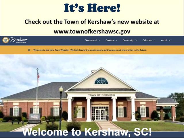 Town of Kershaw unveils new website | The Lancaster News | pmg-sc.com