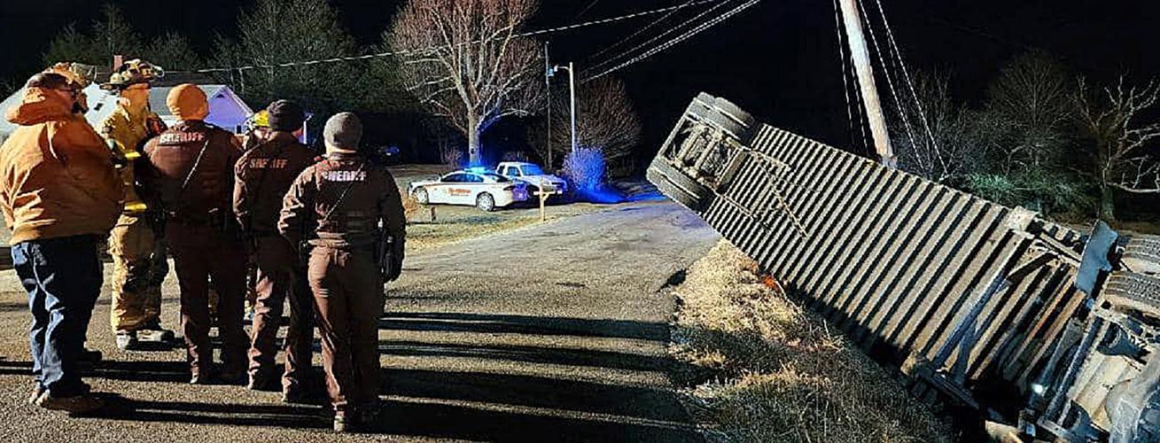 Tractor-trailer overturns, firefighters free driver | News | pmg-va.com