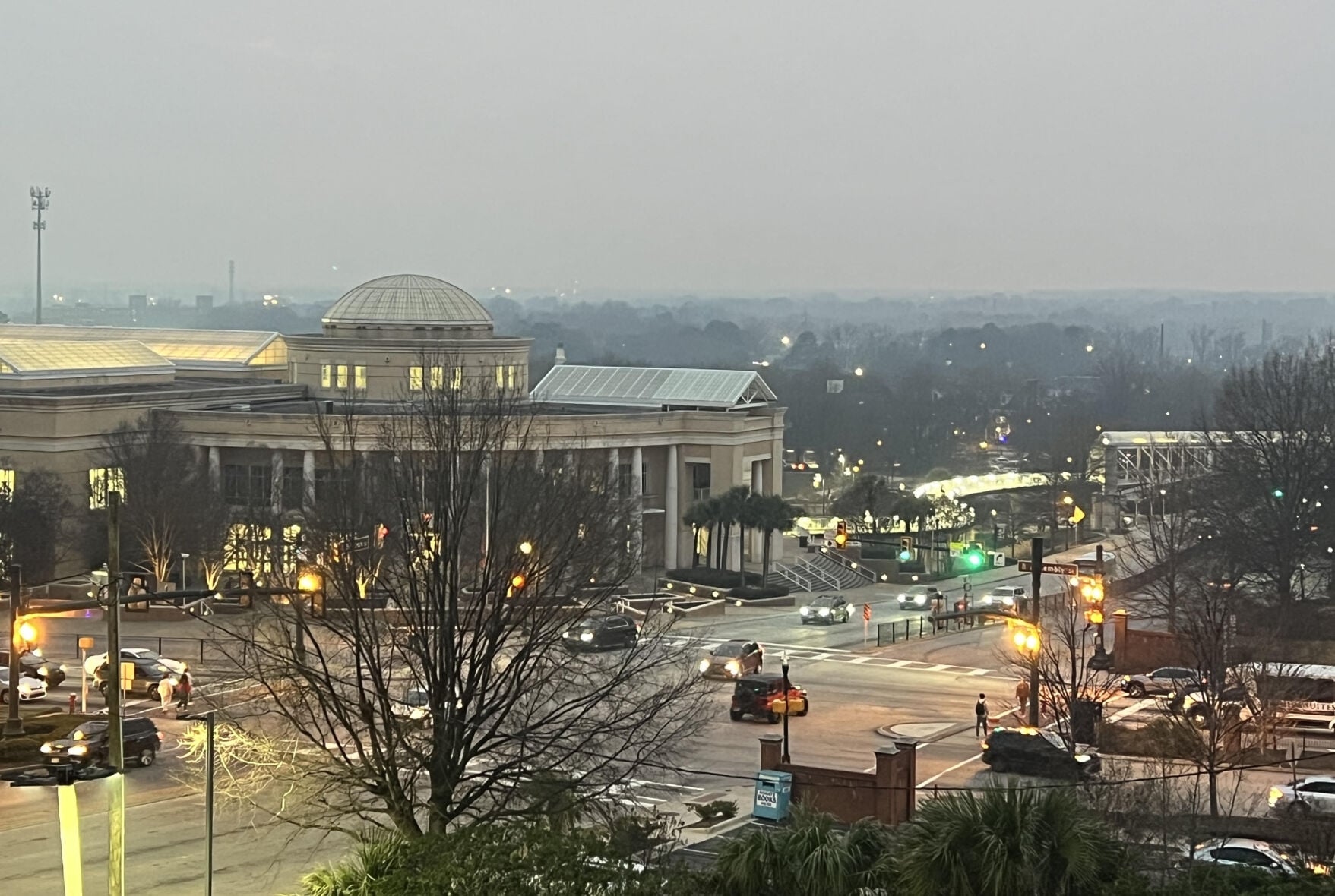 Columbia covered in smoke as a result of controlled burns
