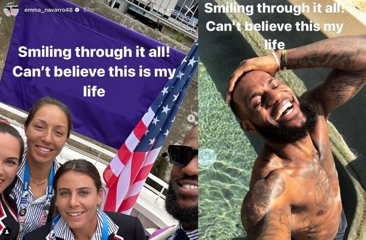 Emma Navarro recreates LeBron James meme - with LeBron