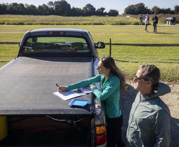 Plastic nurdles often wash ashore around Charleston Harbor