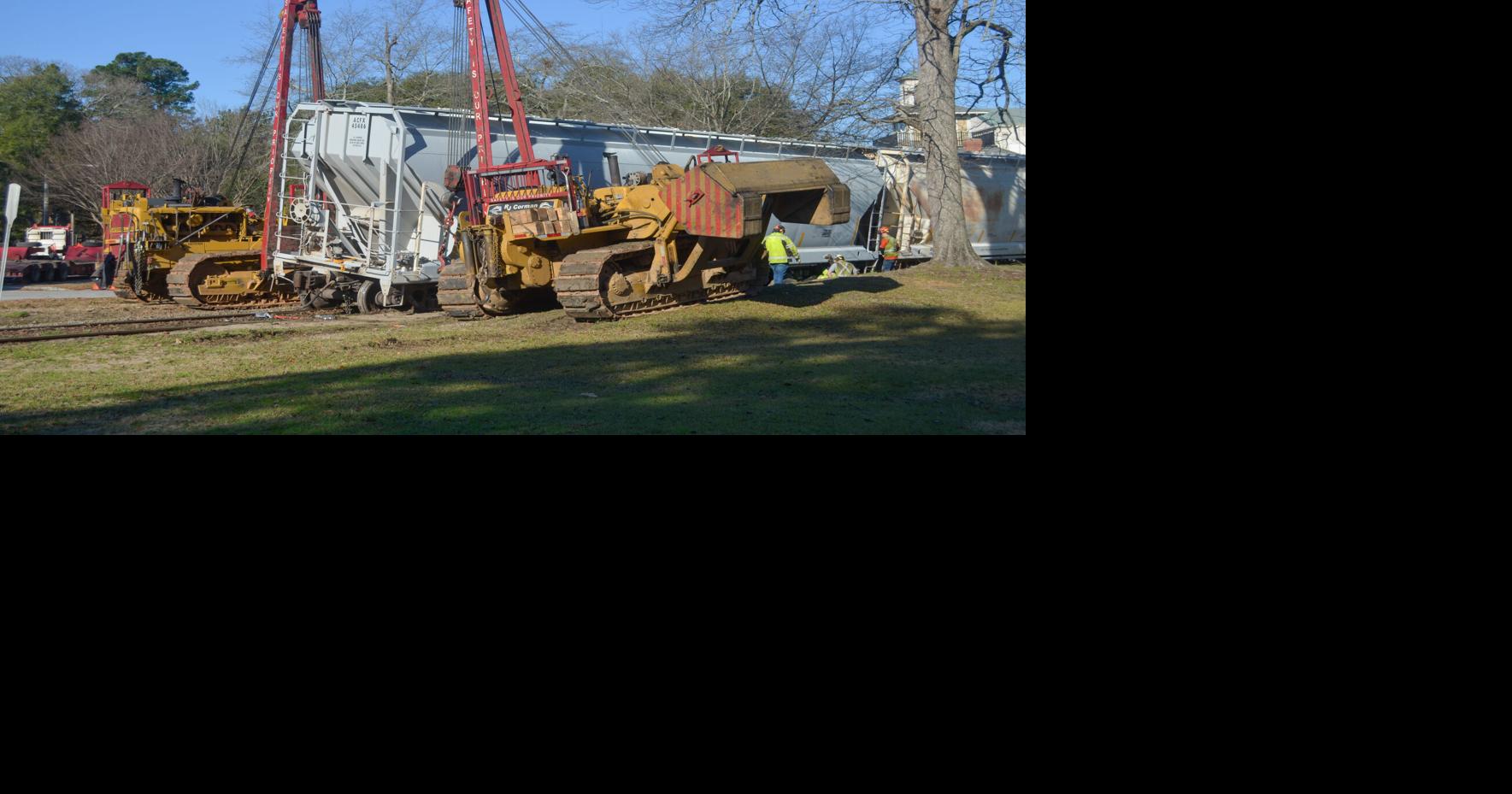 Getting back on track: Crews work on train that derailed in Aiken on ...