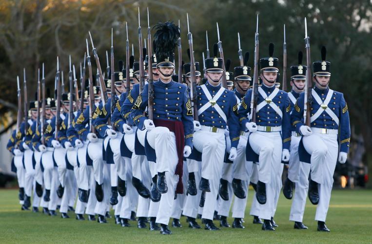 The Citadel's dress rehearsal for the inaugural parade