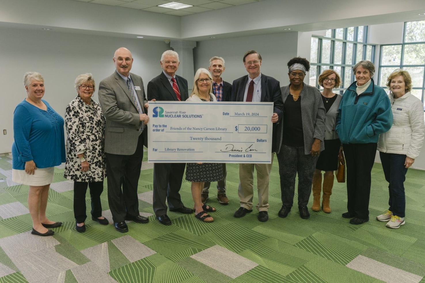 Nancy Carson Library receives donation for renovations