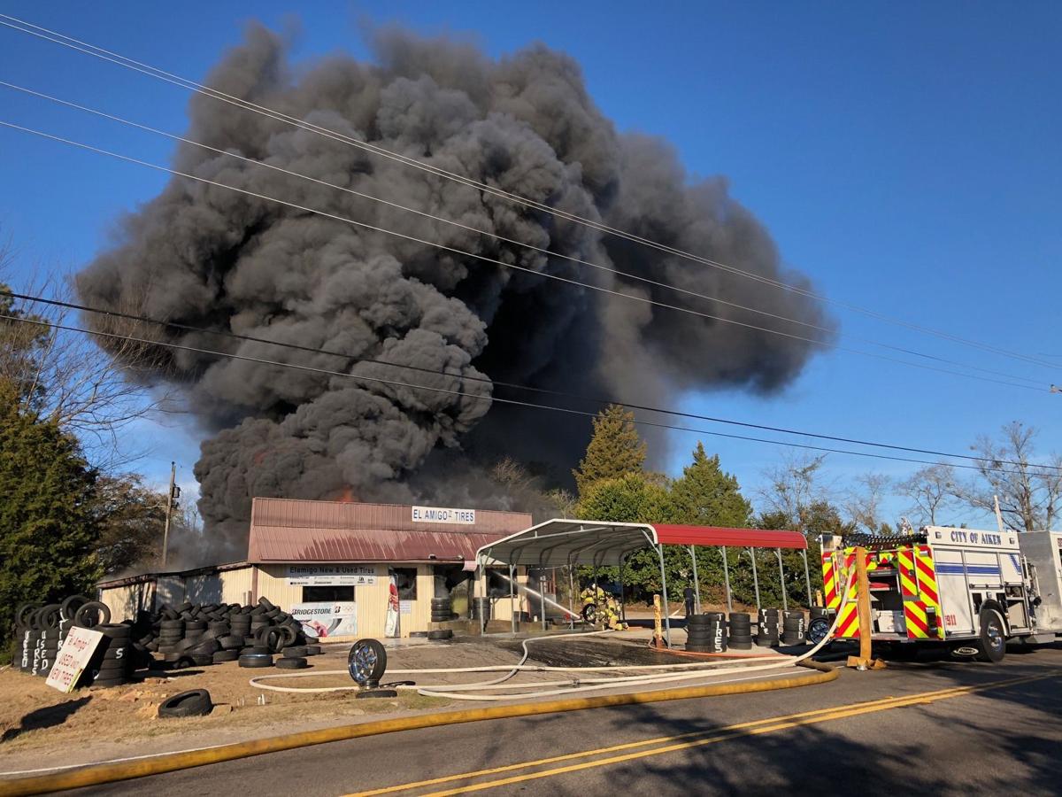 Fire destroys tire store along Edgefield Highway in Aiken County | News ...