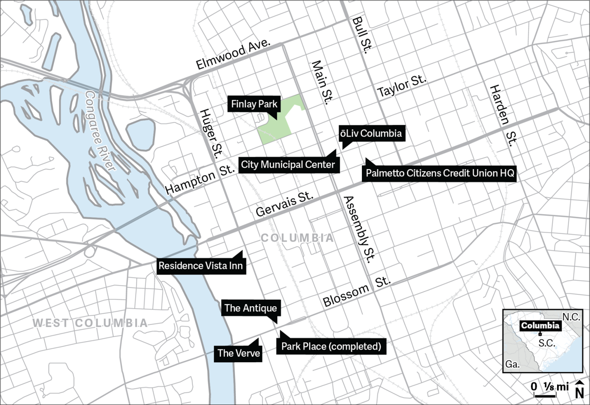 A list of major downtown Columbia construction projects