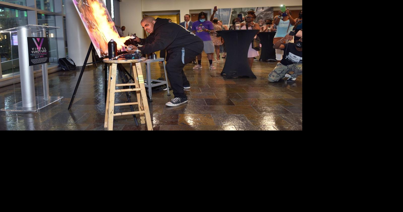 Kolpeace uses fire, spray paint in live art performances | Charleston ...