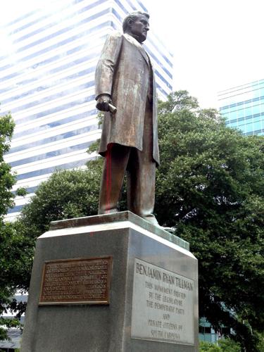 Statue of white supremacist, former SC governor vandalized
