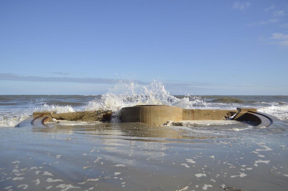 WWII gun mount resurfaces on Sullivan’s Island beach