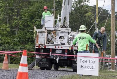 Trident Tech students showcase line work skills for utility employers