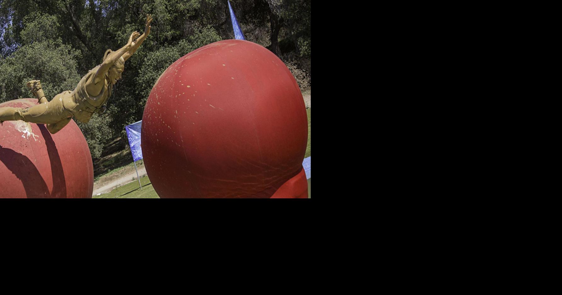 Resident competes in the 'Wipeout' championship