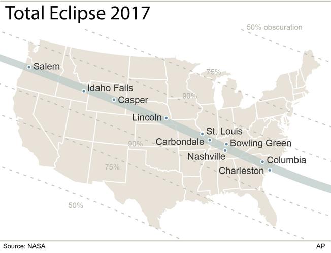Front-row seat: Path of totality place to be during Monday's solar ...