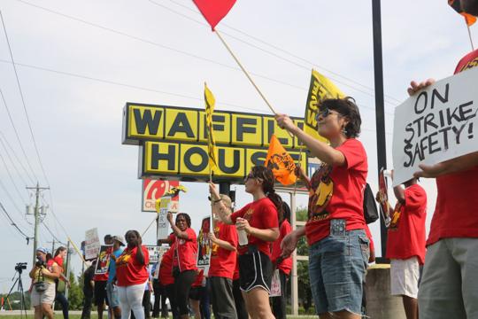 'Working for scraps': Columbia Waffle House workers strike over low pay ...