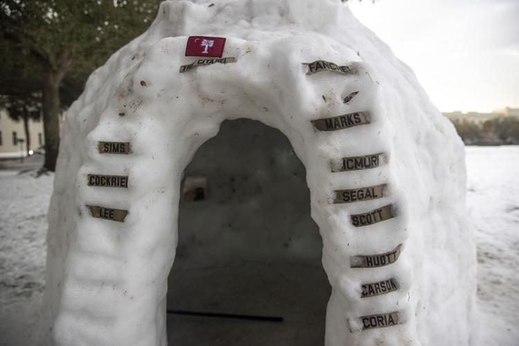Photos: Citadel cadets built a snow fort on campus | Photos from The ...