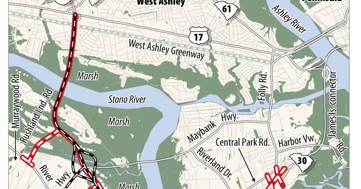 New proposal: Mark Clark extension without James Island