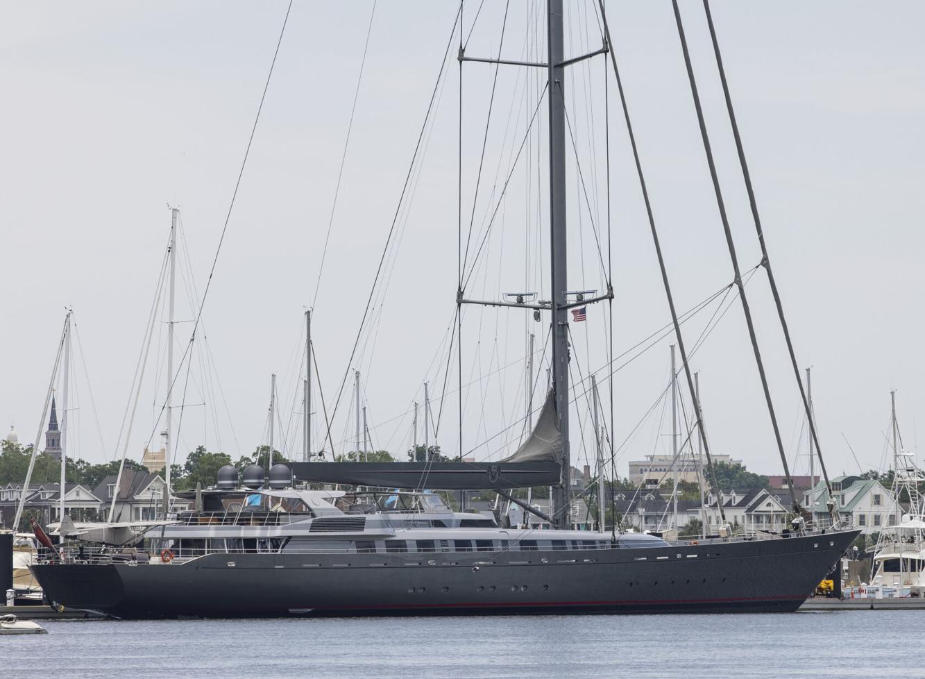 World's largest single-mast sailboat docked in Charleston