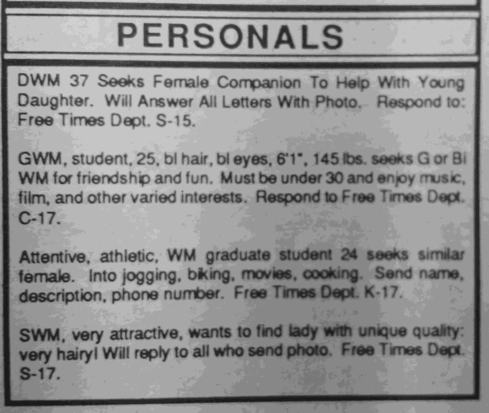 The Rise And Fall Of The Newspaper Personal Ad