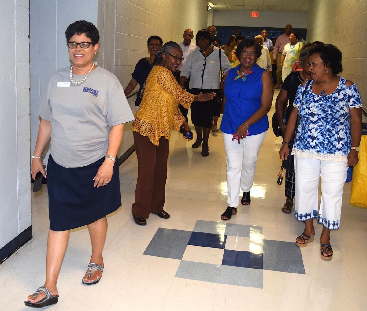 Welcome back: Martha Schofield High's class of 1968 tours school ...