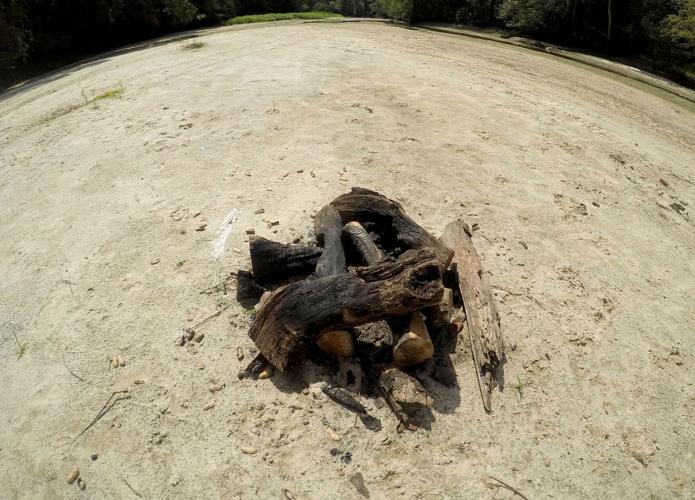 Little Pee Dee River dried in drought at Davis Landing