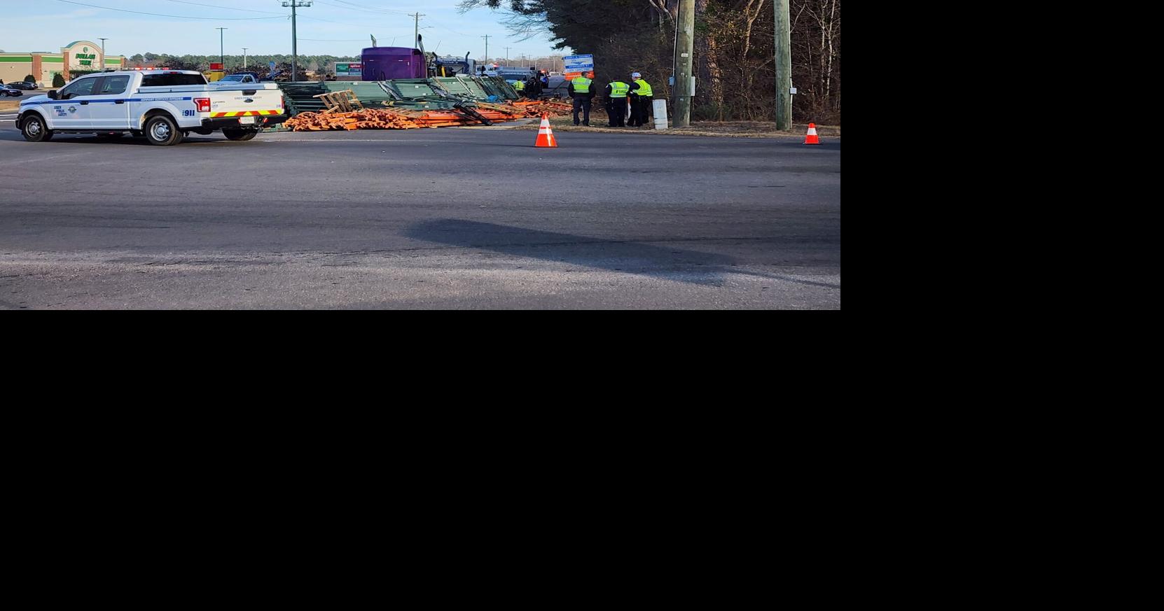 18-wheeler overturns in Aiken County crash