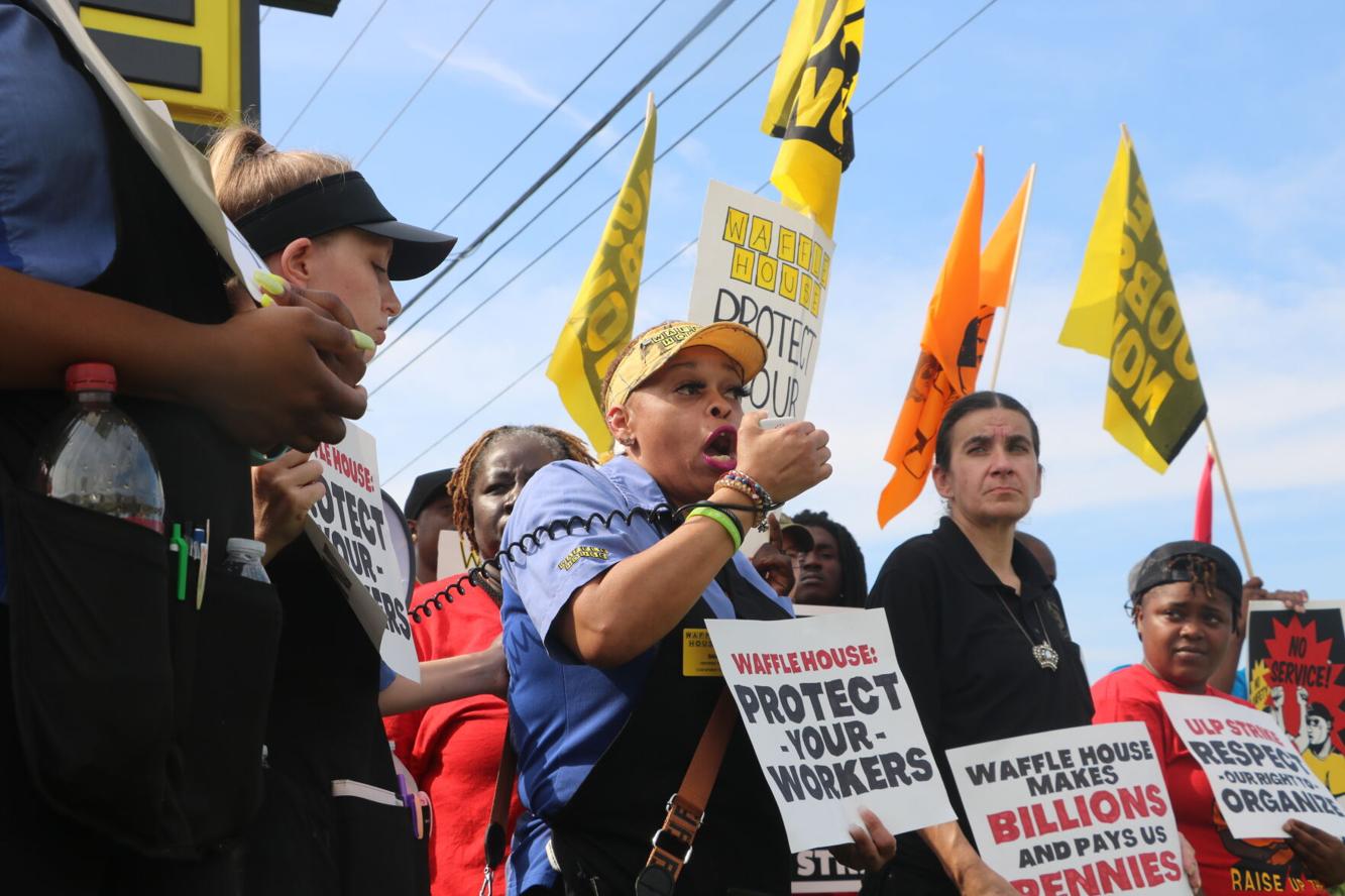 'Working for scraps': Columbia Waffle House workers strike over low pay ...