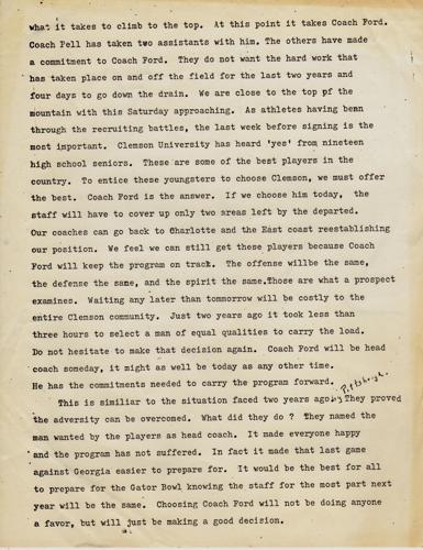 How Danny Ford finally got to read the letter that helped get him hired ...