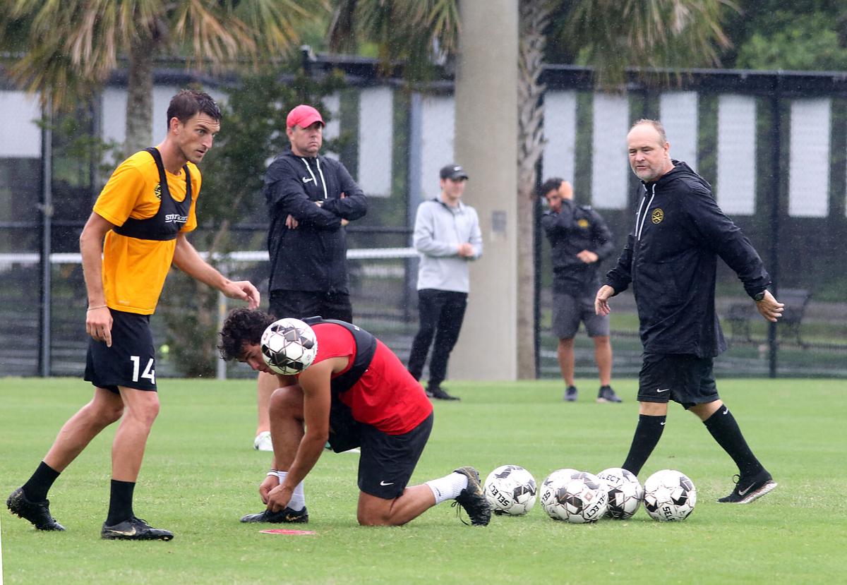 Charleston Battery players happy to return to training field