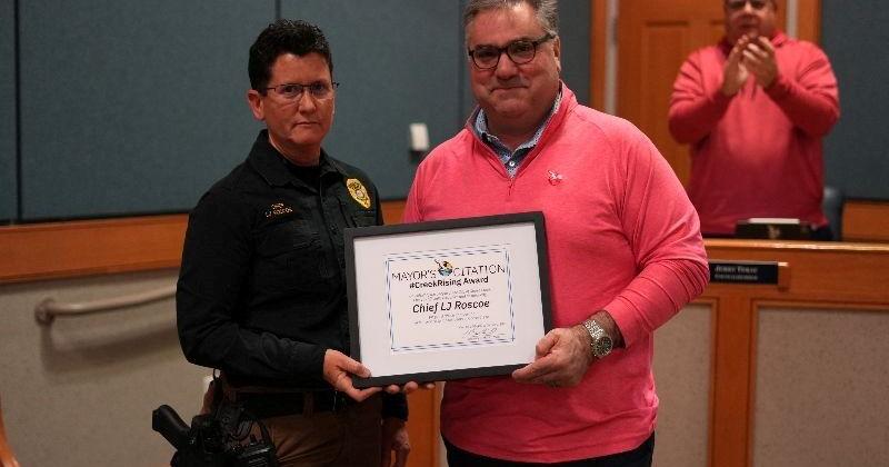 Mayor, council honor Roscoe