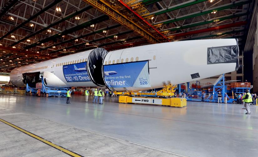 Boeing's first 787-10 Dreamliner moves into final assembly