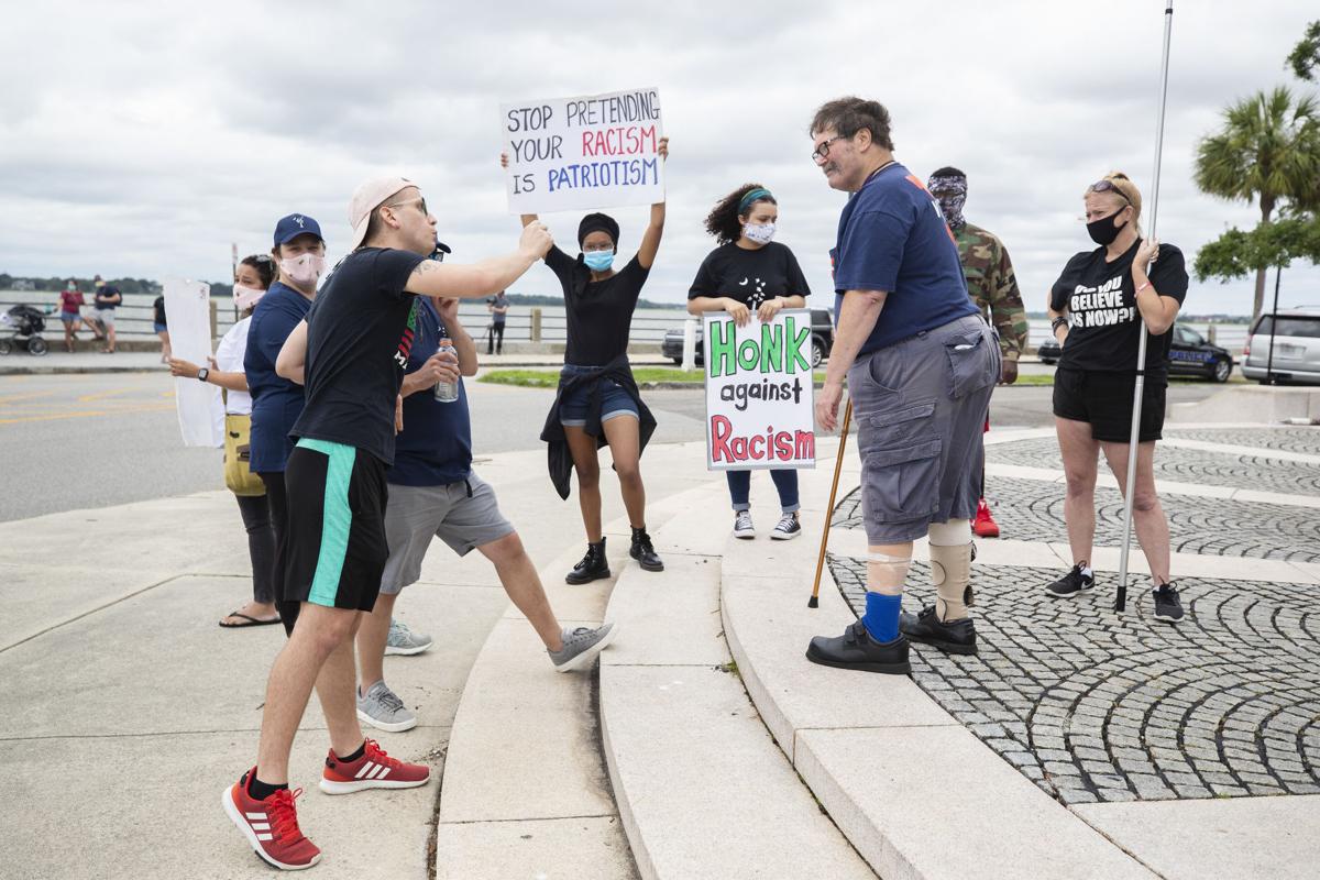 Dozens protest at Charleston Battery to honor victims of Mother Emanuel ...