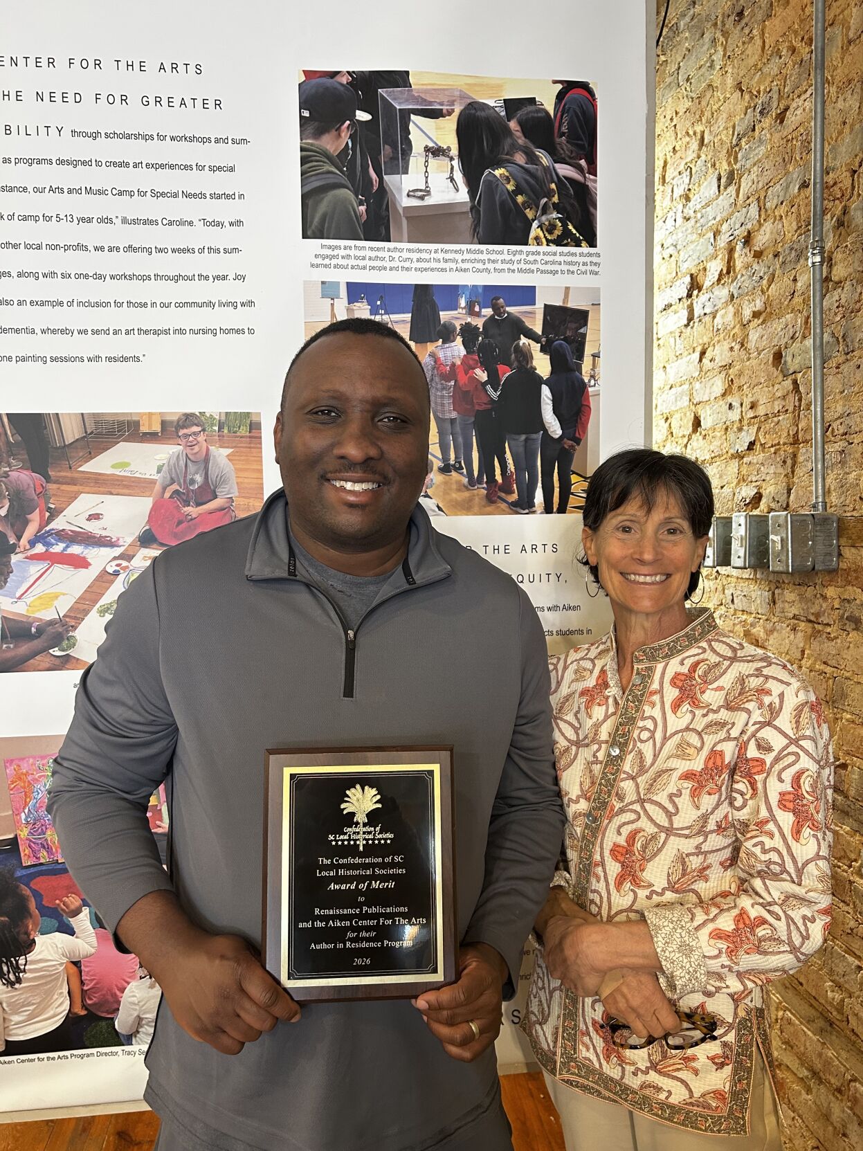 Aiken arts center, Walter Curry receive award for Author-In-Residence ...
