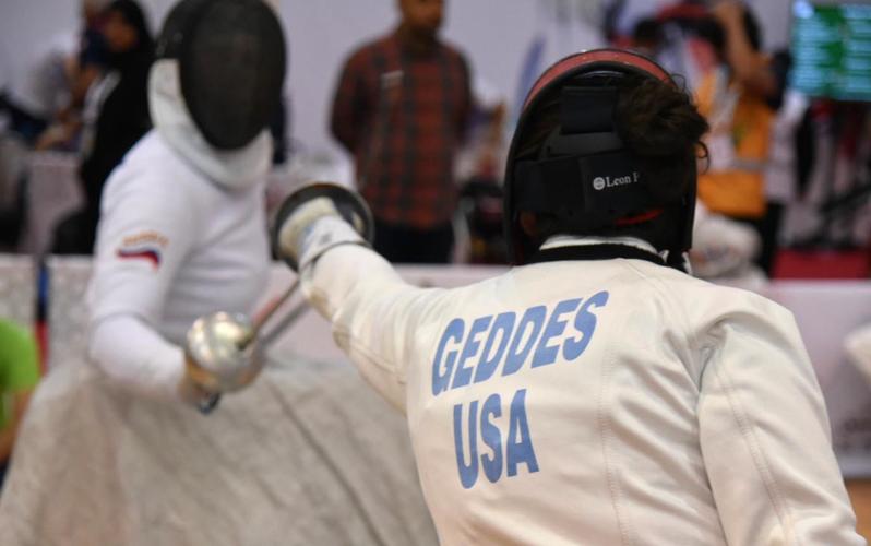 Fencer Geddes' blade skills turning heads