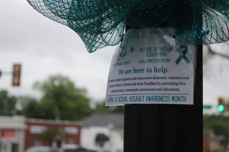 Cumbee Center places ribbons for sexual assault awareness | North ...