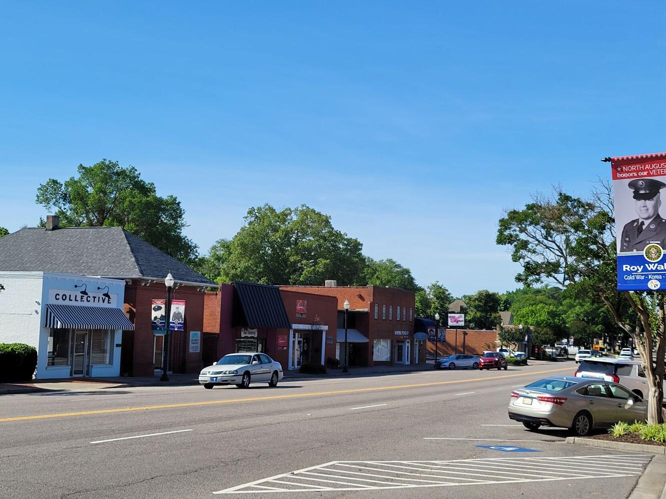 Taller buildings in downtown North Augusta on the table