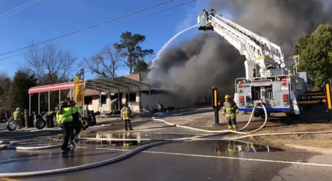 Fire destroys tire store along Edgefield Highway in Aiken County | News ...