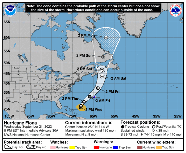 Hurricane Fiona upgraded to Category 4 as it barrels toward Atlantic Canada
