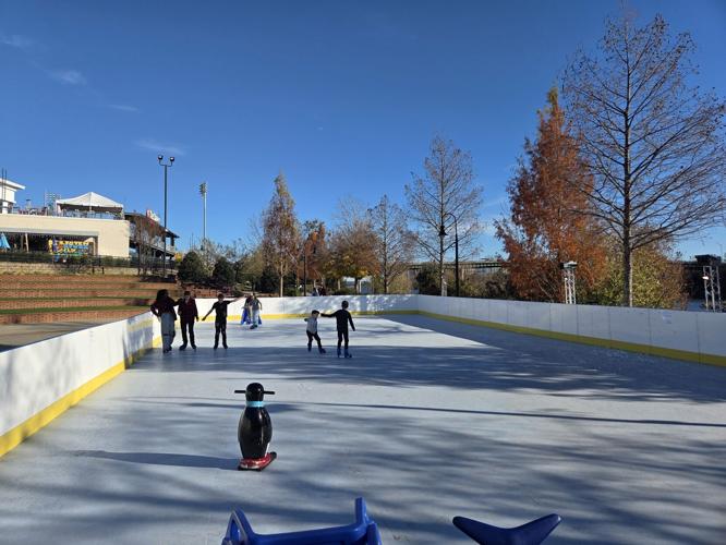 Ice skating, it’s a first Winter Whirl in North Augusta.