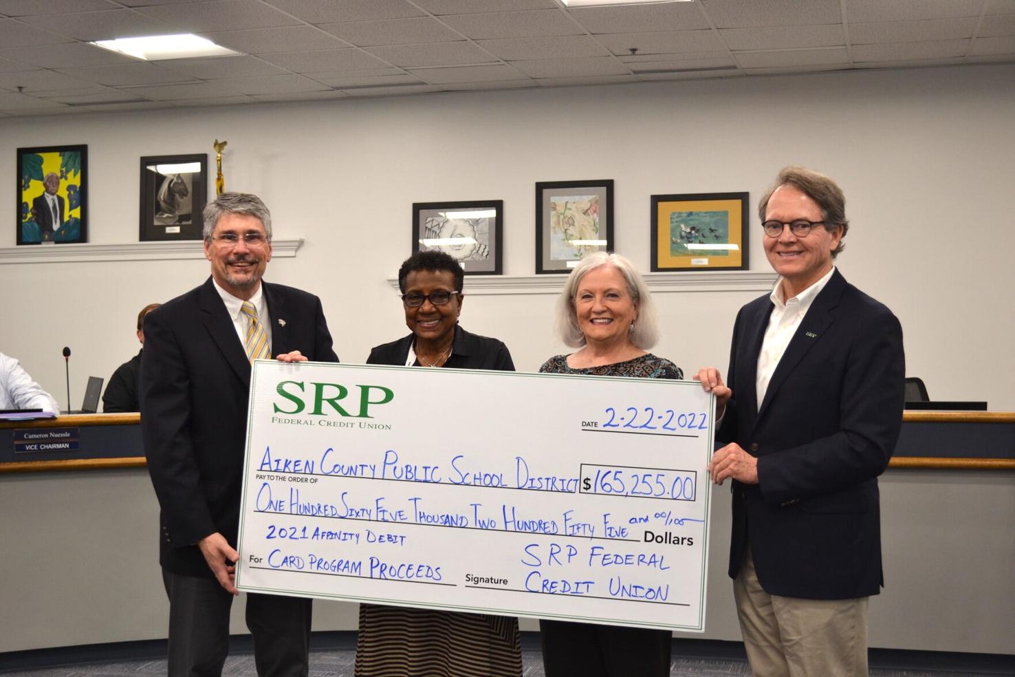 SRP Federal Credit Union makes donation to Aiken County public schools