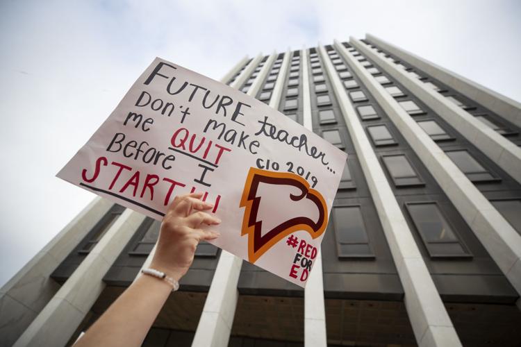 10,000 South Carolina teachers, supporters march on the Statehouse