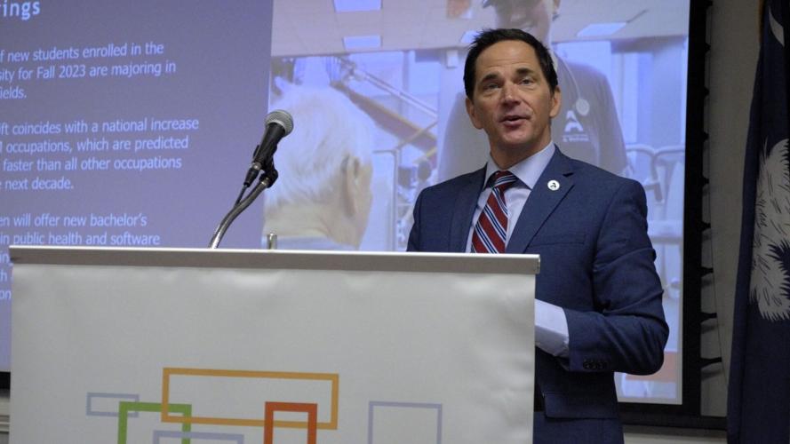 USC Aiken Chancellor speaks at First Friday