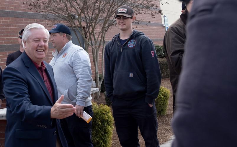 Lindsey Graham heckled in SC while praising firefighters