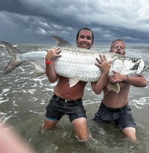 Rare 150-pound giant tarpon landed off Folly Beach SC pier