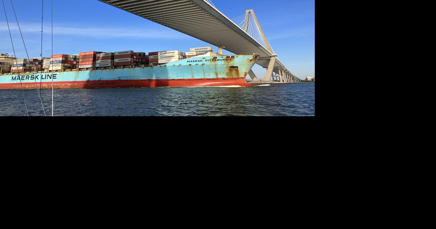 Can the Ravenel Bridge weather a cargo ship collision?