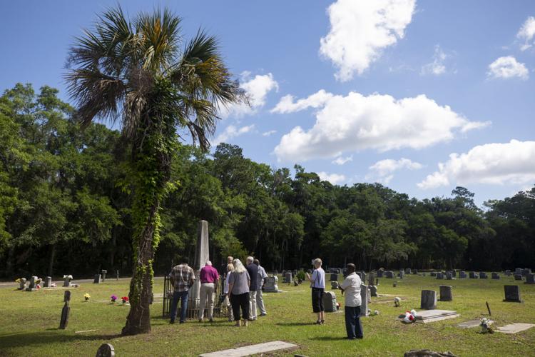 Relic of Black church returns to Edisto Island by family.