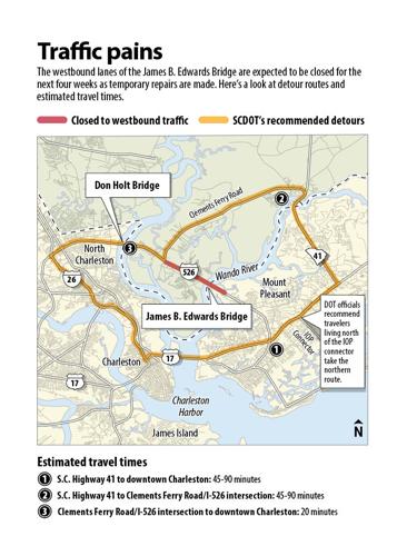 Wando River bridge on I-526 to remain closed for 4 weeks amid temporary ...